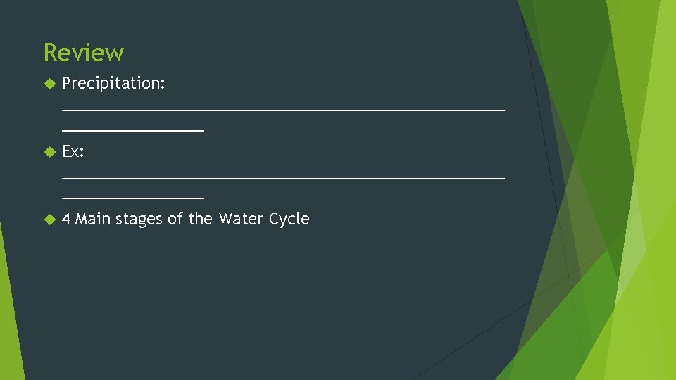 Weather and Water Cycle Review Lesson 65 Brain