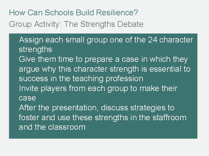 Building Resilience in Children and Young People How