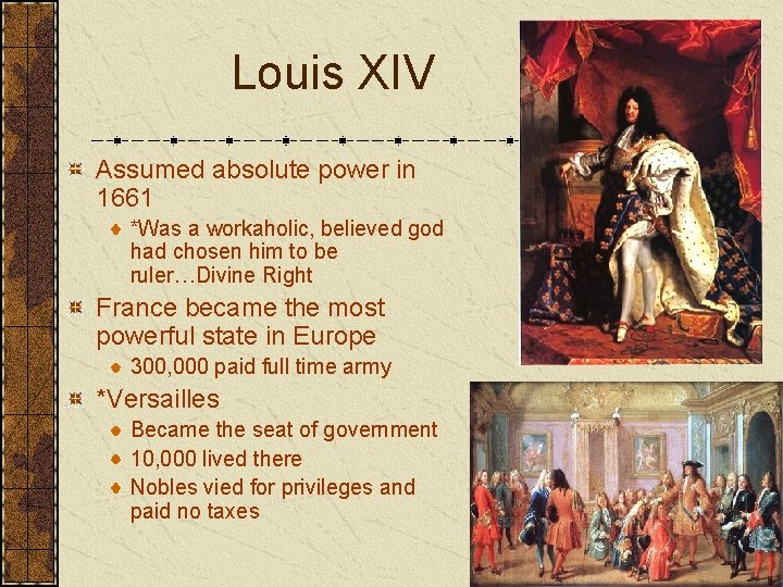 Vocabulary Ch 17 18 Absolute monarch Divine right