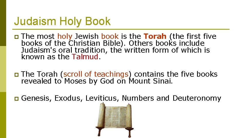 The Five Major World Religions Judaism Brief History