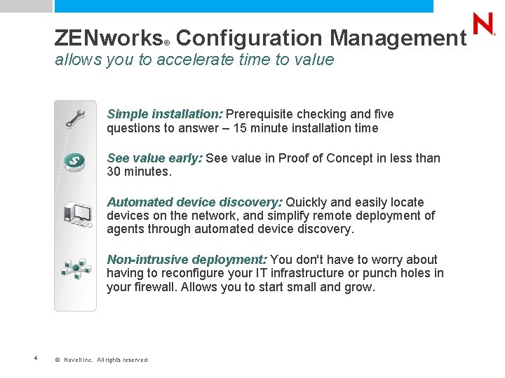 Key Benefits of Novell ZENworks 10 Configuration Management