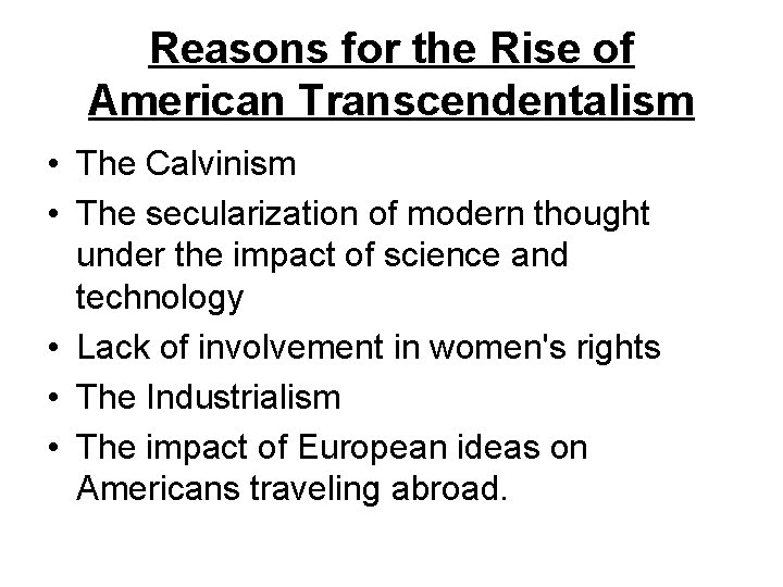 What Is Transcendentalism Basic Features of American Transcendentalism