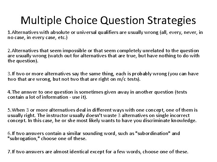 Things to remember for tomorrow AP Edition General