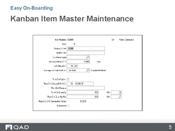 Easy OnBoarding Lean Manufacturing Set Up Overview Easy