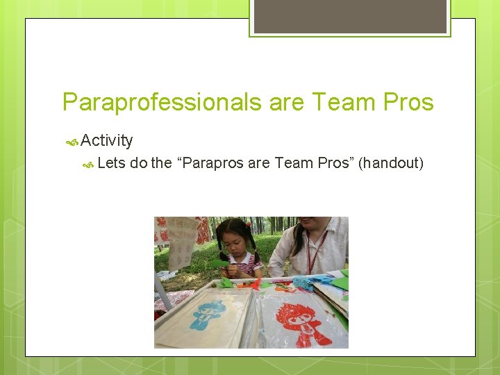 Collaboration Between Paraeducators and Teachers Jennifer Newman What