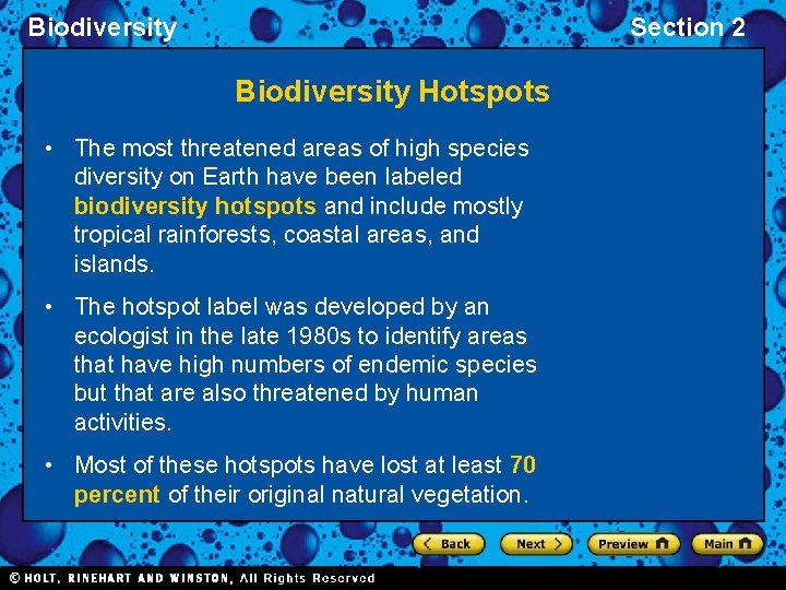 Biodiversity Section 2 Chapter 10 Biodiversity Section 2