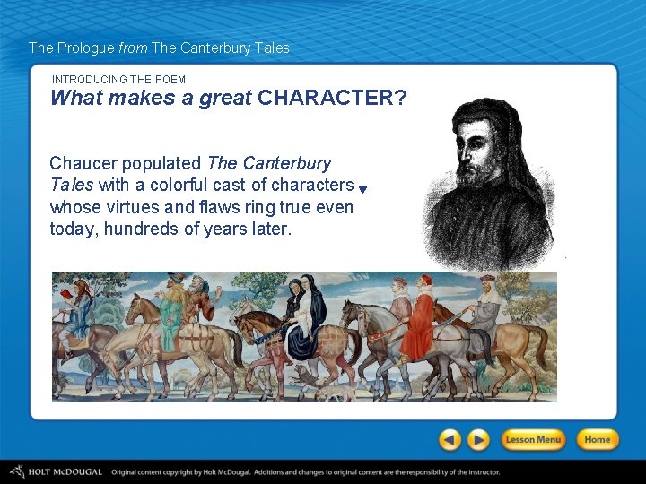 The Prologue from The Canterbury Tales Poem by