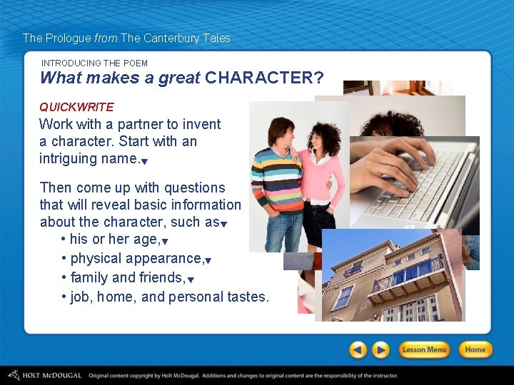 The Prologue from The Canterbury Tales Poem by