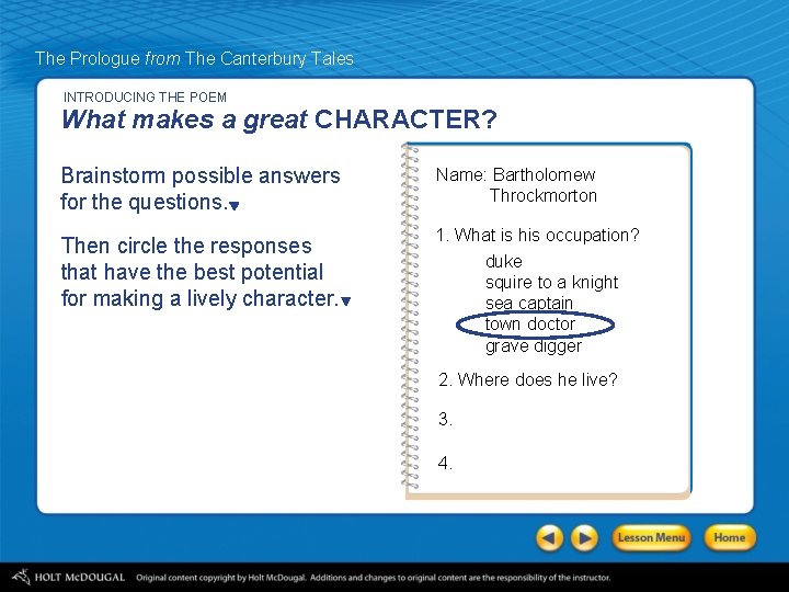 The Prologue from The Canterbury Tales Poem by