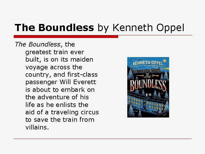 3 rd 5 th Master List The Boundless