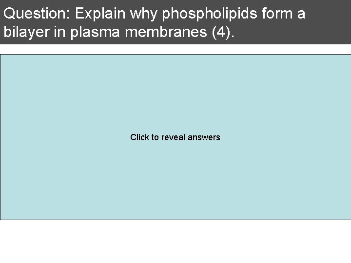 Membranes in cells Chapter 2 3 Objectives of