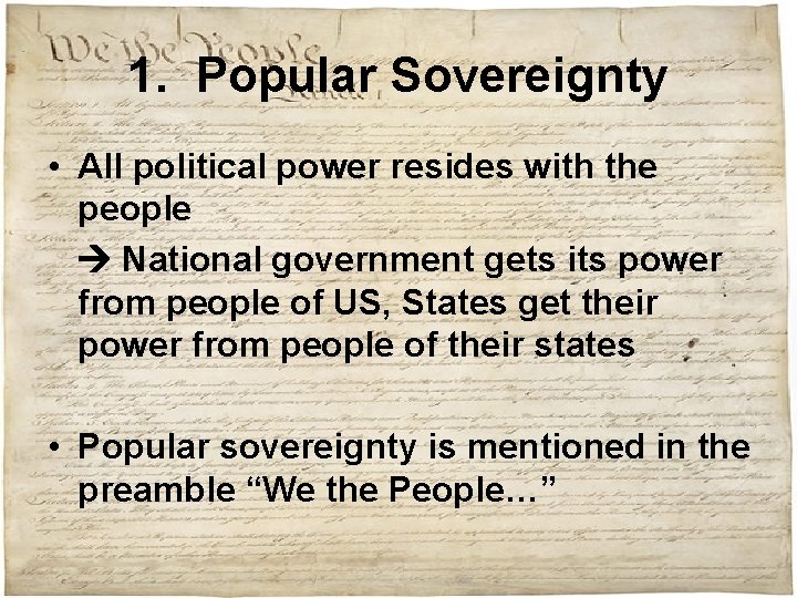 The United States Constitution Basic Principles An Outline