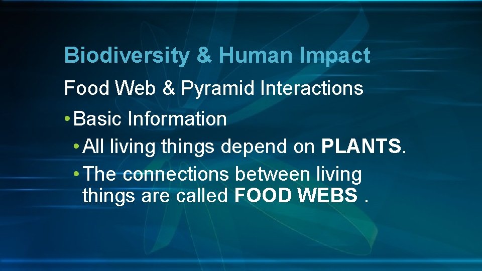 Mr Hills Science Class Biodiversity Human Impact UNIT
