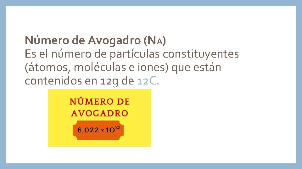 ESTEQUIOMETRA Objetivo Reconocer el Mol como unidad de