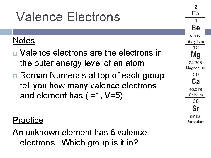 PERIODIC TABLE Chemistry 2013 Groups Notes Groups are