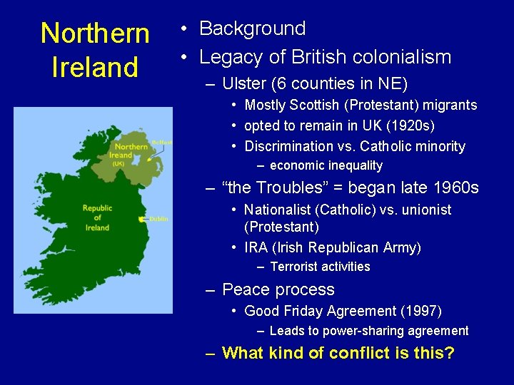 Religious Conflicts Northern Ireland Background Legacy of British