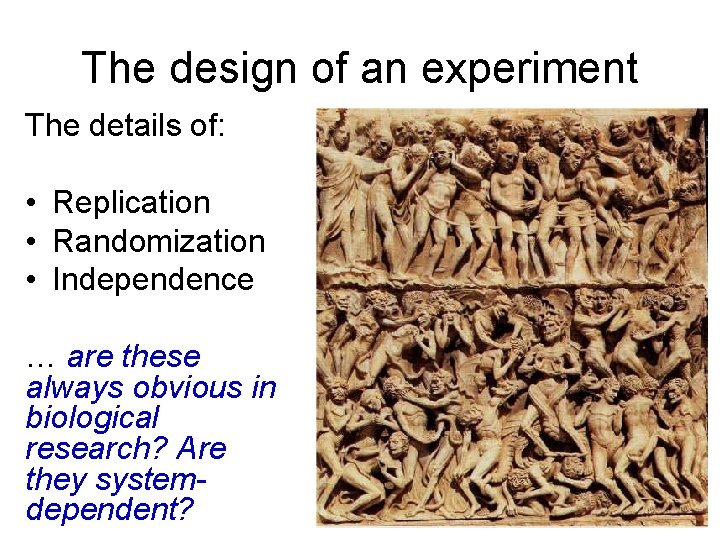 A Bestiary Of Experimental And Sampling Designs Reminders