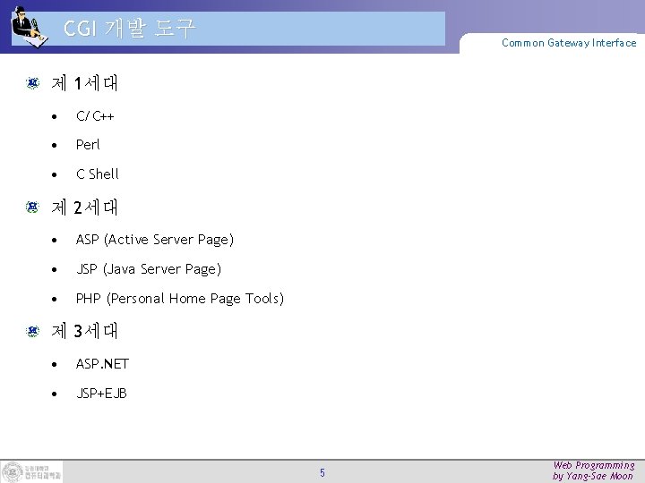 Web Programming CGI Common Gateway Interface 2006 CGI