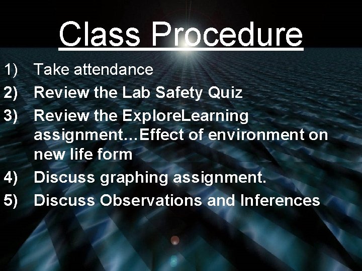 Welcome To Mr Buckleys Biology Class Friday September