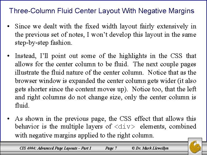 CIS 4004 Web Based Information Technology Summer 2014