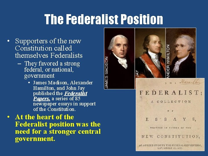 Debating the Constitution p 218 Objectives Compare the