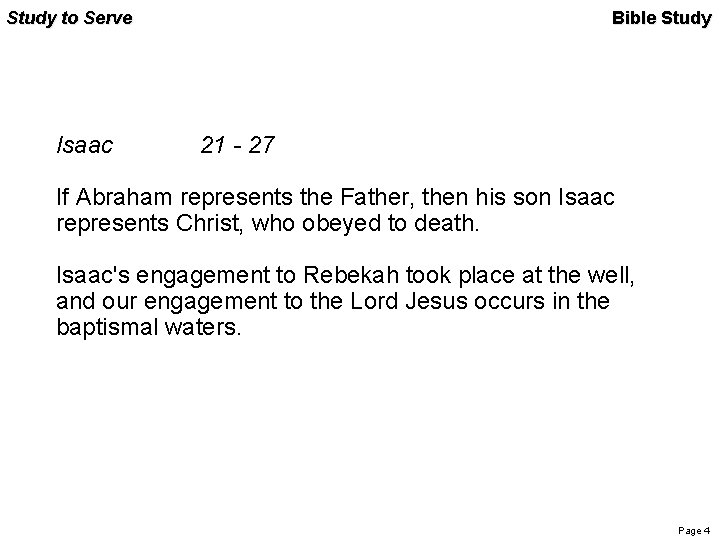 Study to Serve Bible Study Genesis The Book