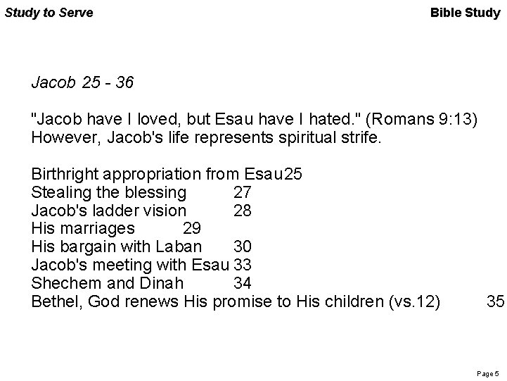 Study to Serve Bible Study Genesis The Book