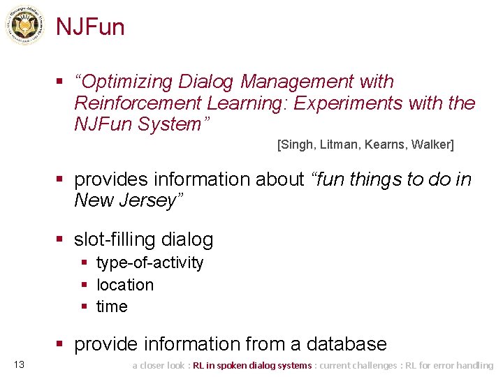 A Scalable Reinforcement Learning Approach to Error Handling