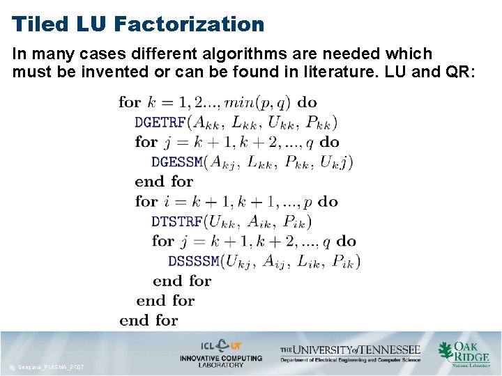 Plasma Parallel Linear Algebra For Scalable Multicore Architectures 8887