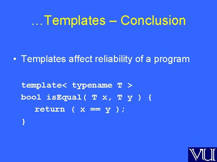 Objectoriented Programming Oop Lecture No 39 Templates Static