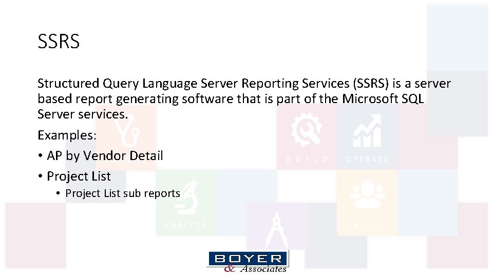 Data Reporting Presented by Paul James What is