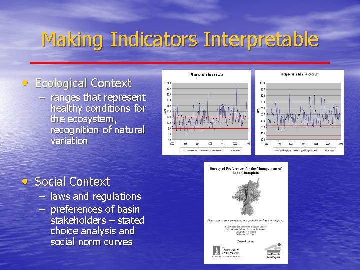 Combining scientific data in frameworks for decisionmaking examples