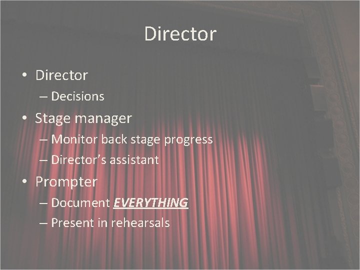 Basic Principles of Theater Production Hegel Tsai Outline