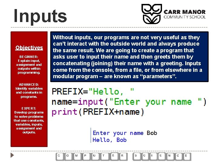 Keywords Input Output Assignment Pseudocode Flowchart Identifier Variable 1216