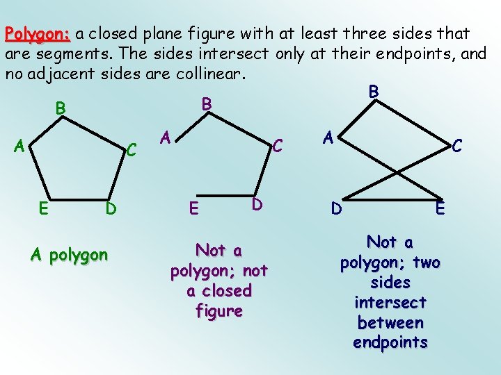 Chapter 3 Lesson 4 Objective To classify polygons