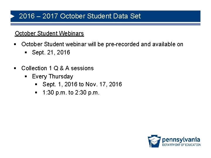 Collection 1 October Student Data Set September 21