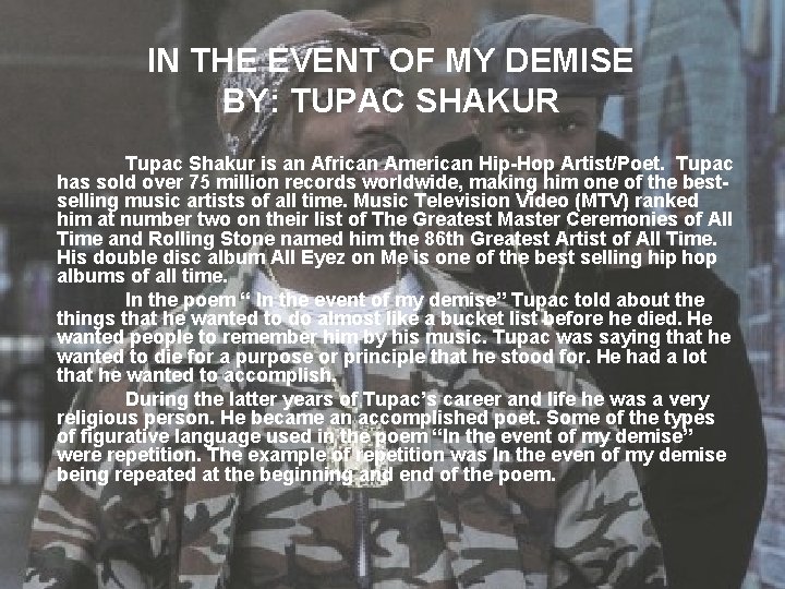 ENGLISH POETRY PROJECT BY RYAN BAKER SHIHAN VAN