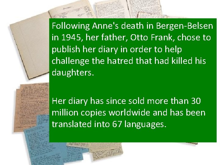 Power Point 1 Anne Frank Day Assembly Although