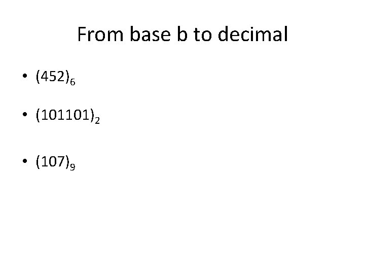 Number Representation ICS 6 D Sandy Irani Number