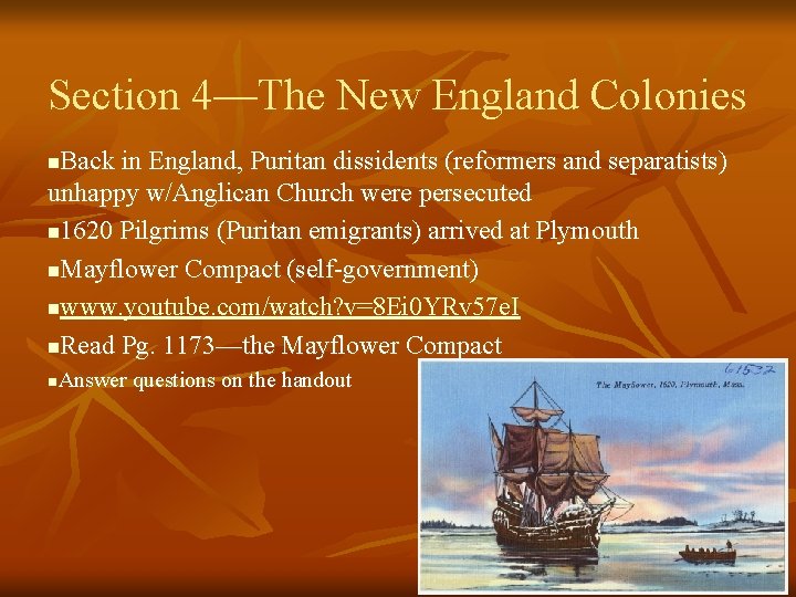 The British Colonies Englands Southern Colonies The New