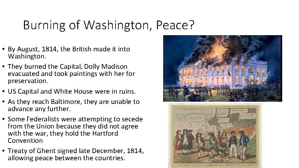 War of 1812 Agenda 1 Bell Ringer What