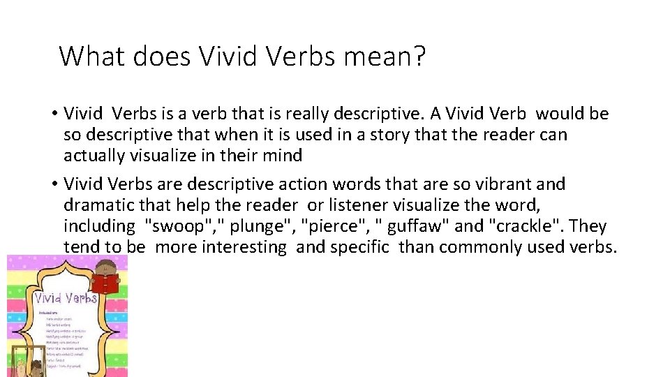 Vivid Verbs By Kimberly Maria and Stevie What