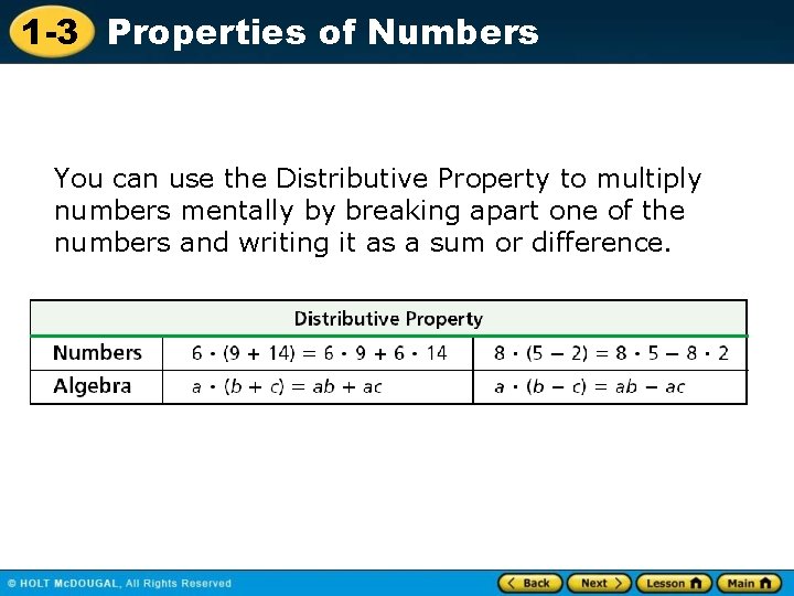 1 3 Properties of Numbers Warm Up Problem
