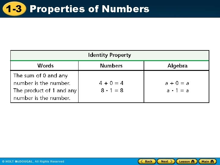 1 3 Properties of Numbers Warm Up Problem