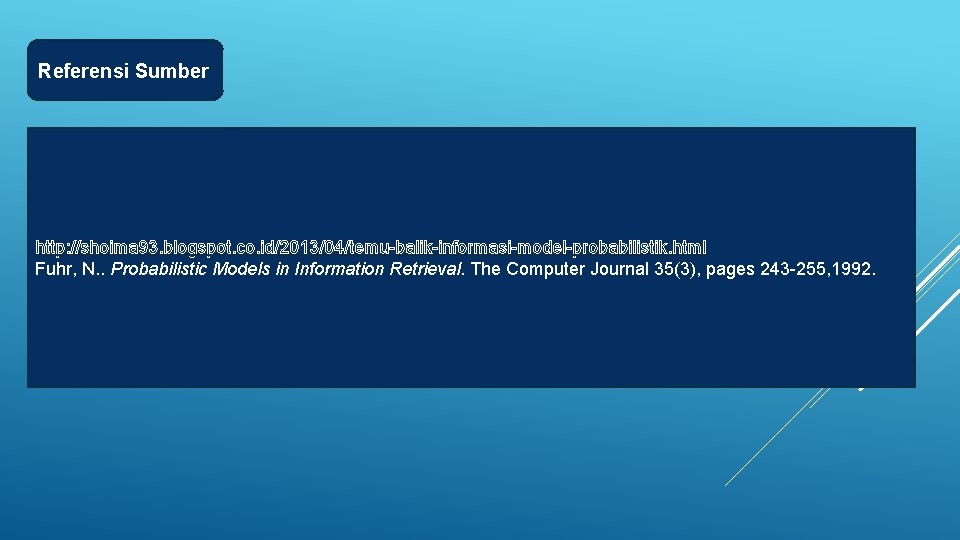Temu Balik Informasi Model Probabilistik Anggota Kelompok 1