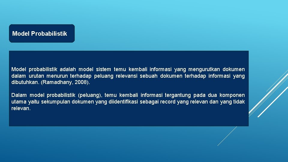 Temu Balik Informasi Model Probabilistik Anggota Kelompok 1