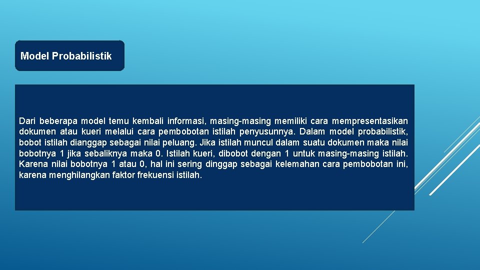 Temu Balik Informasi Model Probabilistik Anggota Kelompok 1
