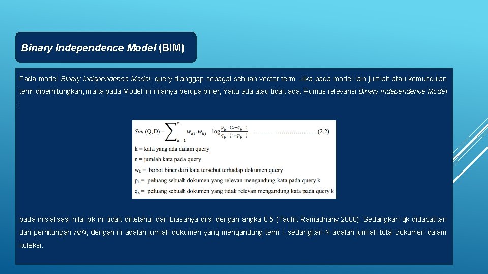 Temu Balik Informasi Model Probabilistik Anggota Kelompok 1