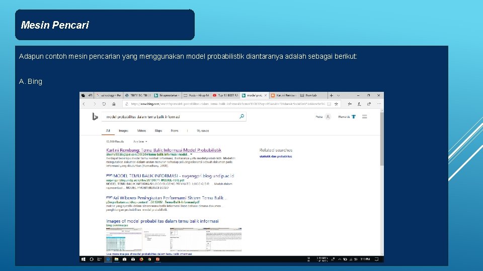 Temu Balik Informasi Model Probabilistik Anggota Kelompok 1
