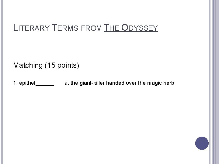 GRADE 9 REVIEW FOR FINAL EXAM December 2009